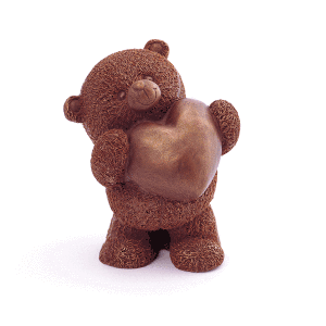 Bear With A Heart Chocolate Figure Teddy Bear – Not Just Chocolate NYC